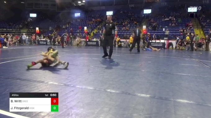 45 lbs 5th Place - Bryce Writt, Greensburg Salem vs Jack Fitzgerald ...