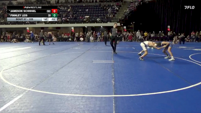 105 lbs Cons. Semi - Jameson Schissel, Outlaw Wrestling Club vs Finnley ...