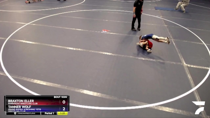 49 lbs Round 3 - Braxton Eller, Barbarian Wrestling Club vs Tanner Wolf ...