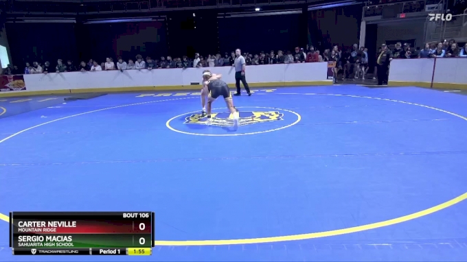150 lbs Champ. Round 1 - Carter Neville, Mountain Ridge vs Sergio ...