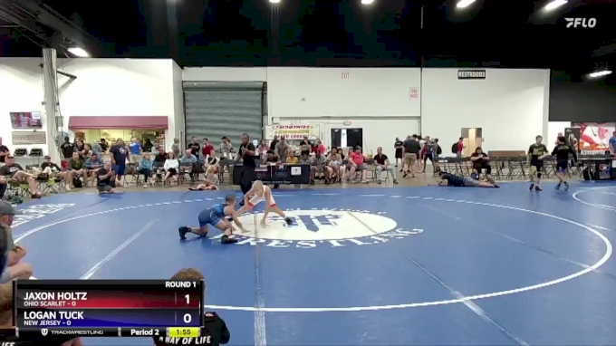 77 lbs Round 1 (8 Team) - Jaxon Holtz, Ohio Scarlet vs Logan Tuck, New ...