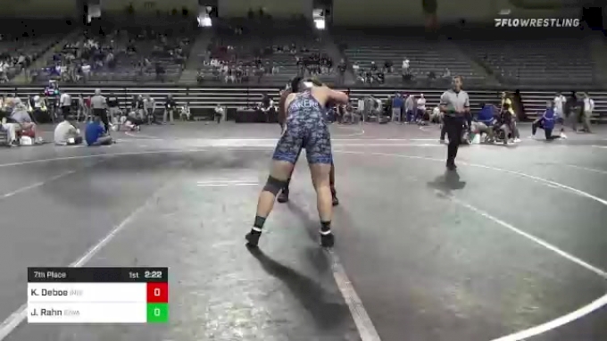 285 lbs 7th Place - Kawaun Deboe, Indian Hills vs Jacob Rahn, Iowa Lakes