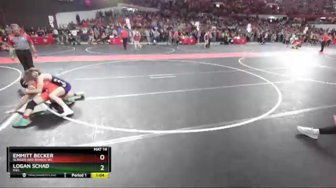 110 lbs Quarterfinal - Emmitt Becker, Slinger Red Rhinos WC vs Logan ...