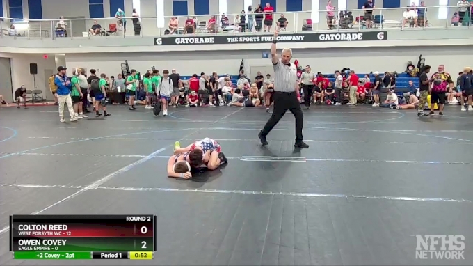 80 lbs Round 2 (6 Team) - Colton Reed, West Forsyth WC vs Owen Covey ...