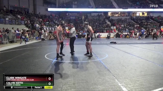 140 lbs Cons. Round 3 - Calvin Keith, Larned Jr Indian vs Clark Wingate ...