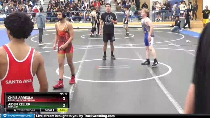 120 lbs Champ. Round 1 - Aiden Keller, Serrano vs Chris Arreola, Rough House Wrestling