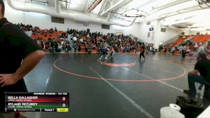 121-126 lbs Round 1 - Bella Gallagher, Lovell Middle School vs Ryland ...