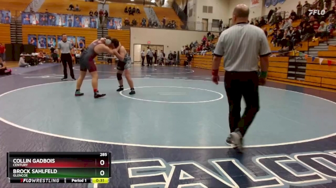 285 lbs Cons. Semi - Brock Sahlfeld, Glencoe vs Collin Gadbois, Century