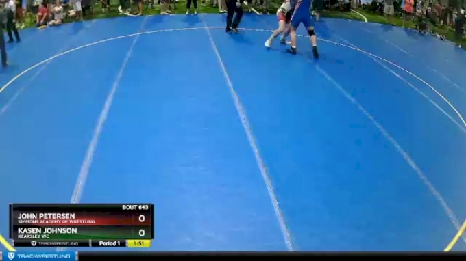 182 lbs Round 3 - John Petersen, Simmons Academy Of Wrestling vs Kasen ...