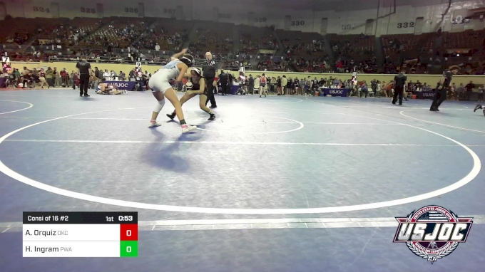 108 lbs Consi Of 16 #2 - Angelina Orquiz, OKC Saints Wrestling vs ...