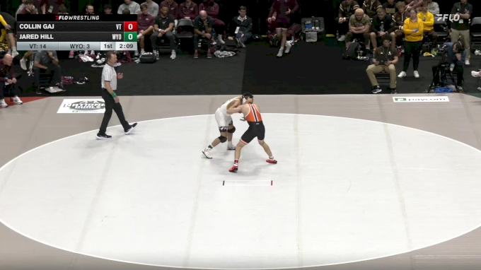 157 lbs Quarters & 1st Wb (16 Team) - Jared Hill, Wyoming vs Collin Gaj ...