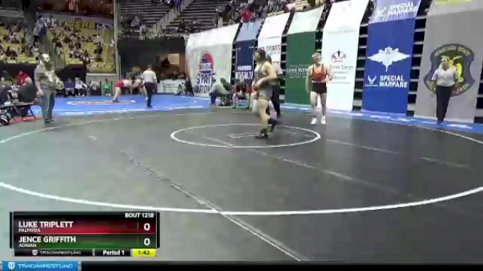 220 lbs Quarterfinal - Jence Griffith, Adrian vs Luke Triplett, Palmyra