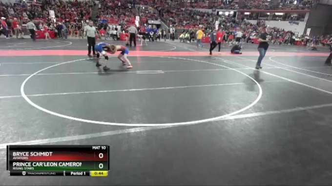 87 lbs Champ. Round 2 - Prince Car`leon Cameron, Rising Stars vs Bryce ...