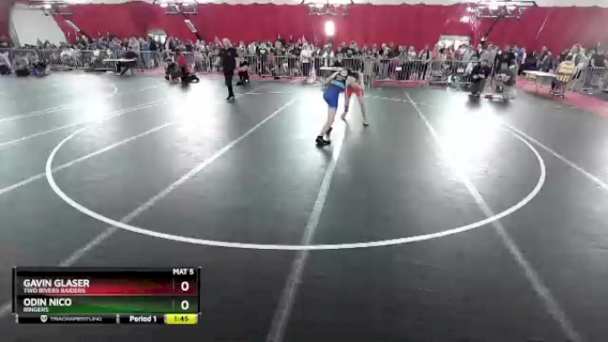136 lbs Champ. Round 1 - Gavin Glaser, Two Rivers Raiders vs Odin Nico ...