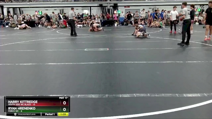 126 lbs Round 1 (8 Team) - Harry Kittredge, South Side WC Black vs Ryan ...