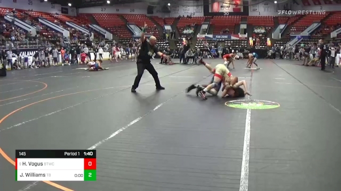 145 lbs Champ. Round 2 - Hunter Vogus, Burnett Trained Wrestling Club ...