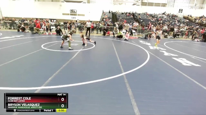 70 lbs Champ. Round 1 - Bryson Velasquez, Warrior Warehouse Wrestling ...