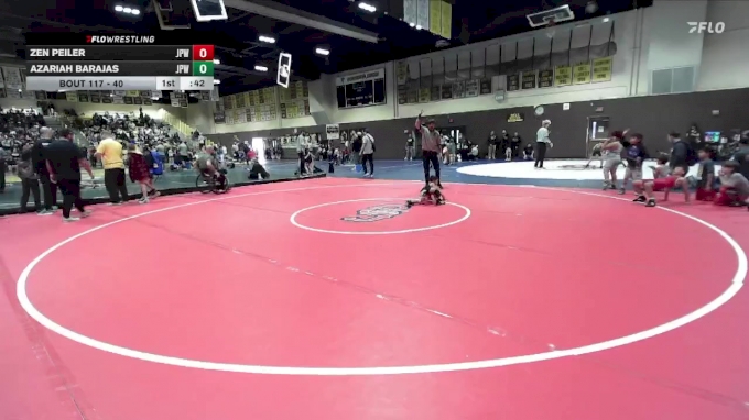 40 lbs Semifinal - Zen Peiler, Jr Panther Wrestling vs Azariah Barajas ...