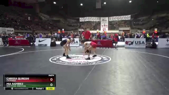 122 lbs Champ. Round 1 - Carissa Qureshi, California vs Mia Ramirez ...