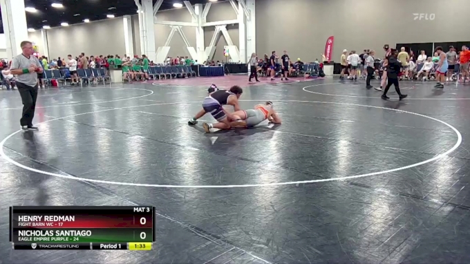 175 lbs Round 2 (10 Team) - Nicholas Santiago, Eagle Empire Purple vs Henry Redman, Fight Barn WC