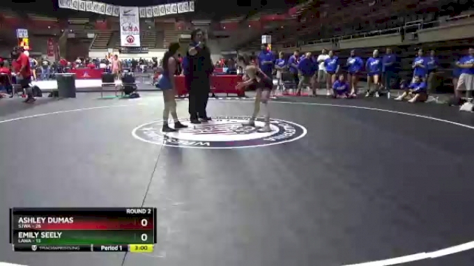 100 lbs Round 2 (10 Team) - Ashley Dumas, SJWA vs Emily Seely, LAWA