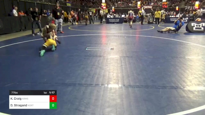 77 lbs Consy 3 - Kyler Craig, Armstrong vs Dalton Stragand, North Allegheny