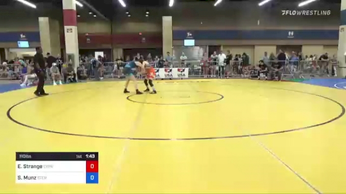 110 lbs Consi Of 8 #2 - Elliotte Strange, Cypress Wrestling Club vs ...