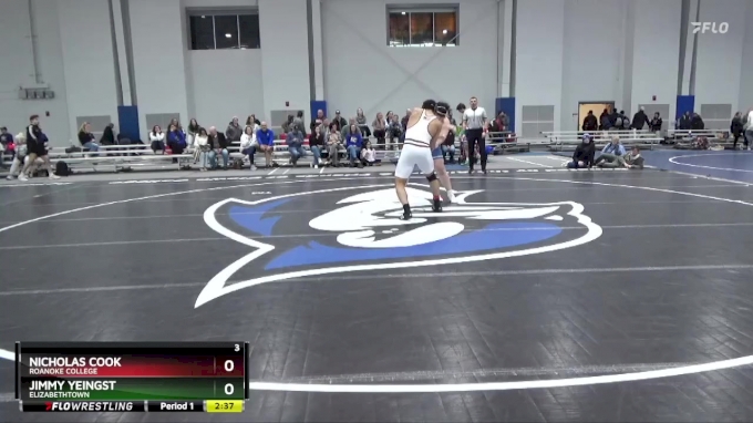 285 lbs 1st Place Match - Nicholas Cook, Roanoke College vs Jimmy ...