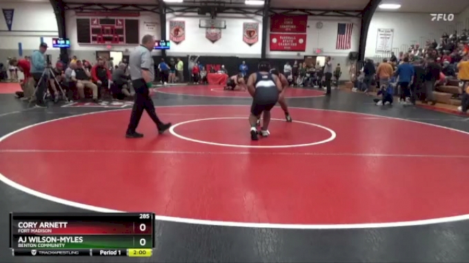 285 lbs Cons. Round 1 - AJ Wilson-Myles, Benton Community vs Cory ...