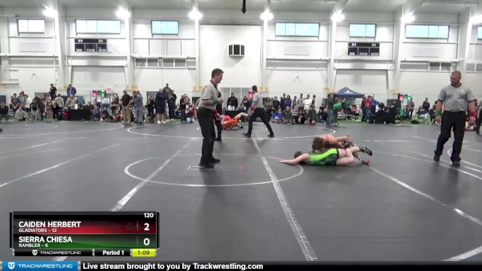 120 lbs Round 6 (10 Team) - Caiden Herbert, Gladiators vs Sierra Chiesa ...