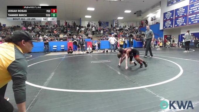 49 lbs Consolation - Josiah Rosas, Piedmont vs Tanner Birch, Tecumseh ...