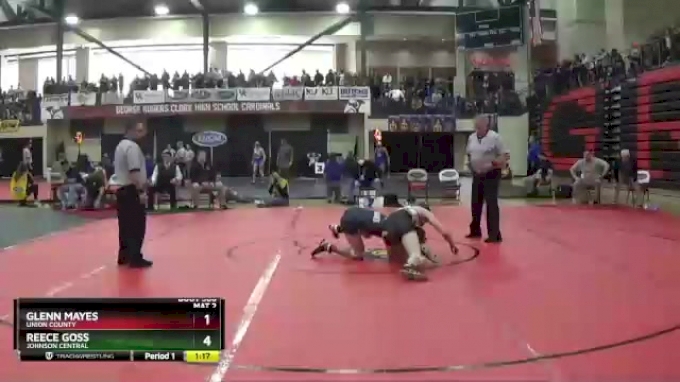 144 lbs Semifinal - Reece Goss, Johnson Central vs Glenn Mayes, Union ...