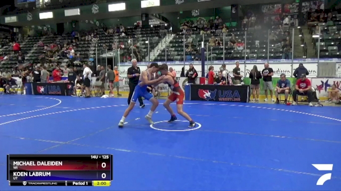 125 lbs Cons. Round 2 - Michael Daleiden, WI vs Koen Labrum, UT