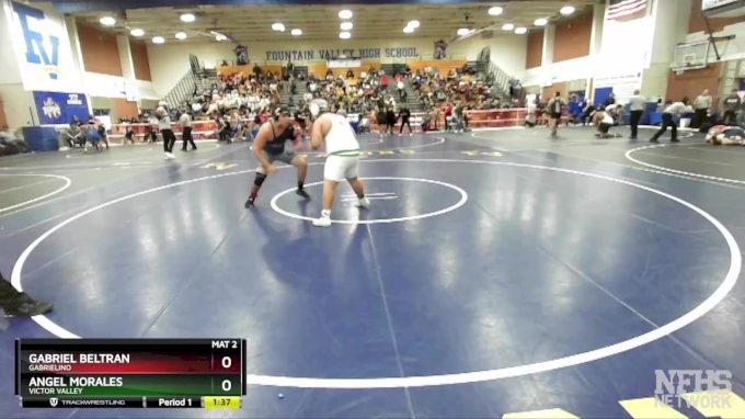 285 lbs Champ. Round 2 - Gabriel Beltran, Gabrielino vs Angel Morales ...