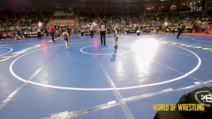 52 lbs Round Of 32 - Gauge Huffman, Vinita Kids Wrestling vs Levi ...
