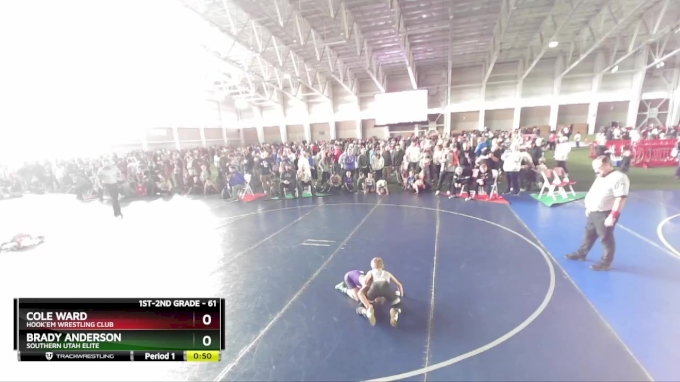 61 lbs Champ. Round 1 - Cole Ward, Hook`Em Wrestling Club vs Brady ...