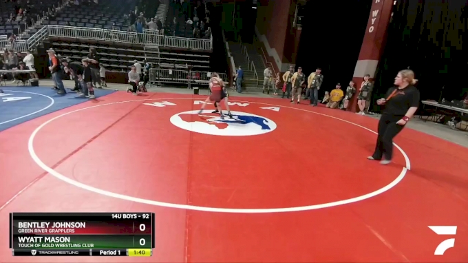 92 lbs 1st Place Match - Bentley Johnson, Green River Grapplers vs ...