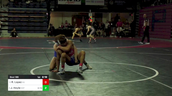 141 lbs Consi Of 8 #2 - Raymond Lopez, American vs Justin Hoyle, Hofstra