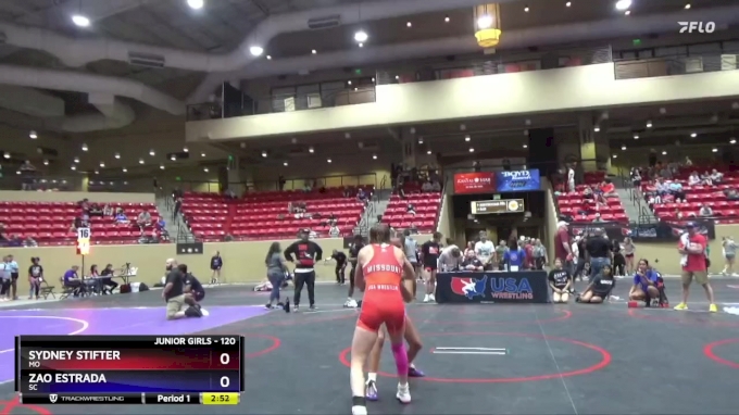 120 lbs 1st Place Match - Sydney Stifter, MO vs Zao Estrada, SC