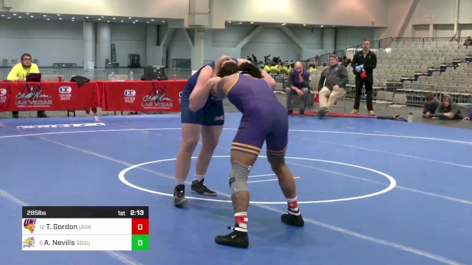 285 lbs 5th Place - Tyrell Gordon, Northern Iowa vs AJ Nevills, South ...