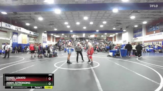 285 lbs Cons. Round 2 - Daniel Lovato, Regis Jesuit vs Aiden Astronomo ...