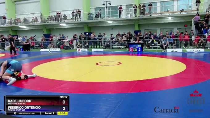 55kg Champ. Round 2 - Kade Linford, Medicine Hat WC vs Federico ...