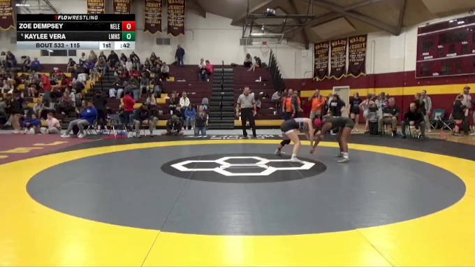 115 lbs Cons. Semi - Zoe Dempsey, New Lenox vs Kaylee Vera, Little ...