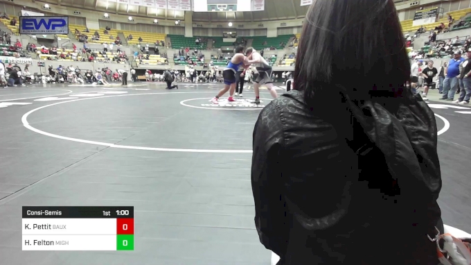 285 lbs Consolation - Kyler Pettit, Bauxite Mini Miners Wrestling vs ...