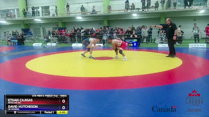 65kg Champ. Round 1 - Ethan Cajigas, Bhullar WC vs David Hutcheson, Jr Huskies