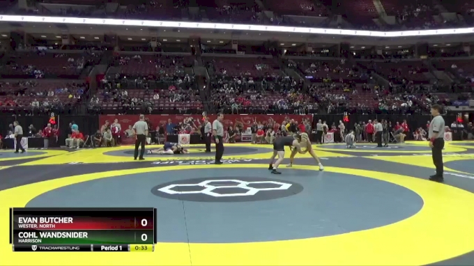 D1-144 lbs Cons. Round 1 - Evan Butcher, Wester. North vs Cohl ...