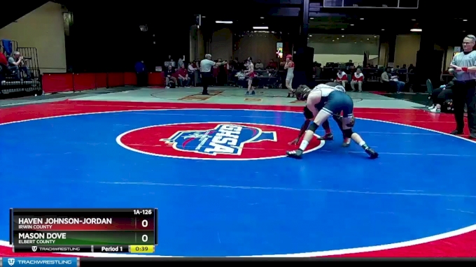 1A-126 lbs Cons. Round 2 - Mason Dove, Elbert County vs Haven Johnson ...
