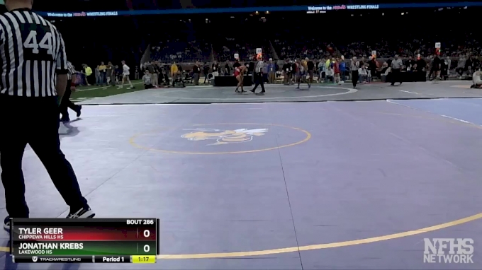 D3-144 lbs Semifinal - Jonathan Krebs, Lakewood HS vs Tyler Geer ...