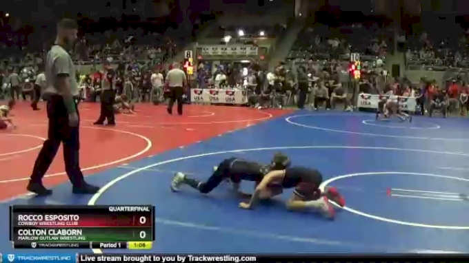 67 lbs Quarterfinal - Rocco Esposito, Cowboy Wrestling Club vs Colton ...