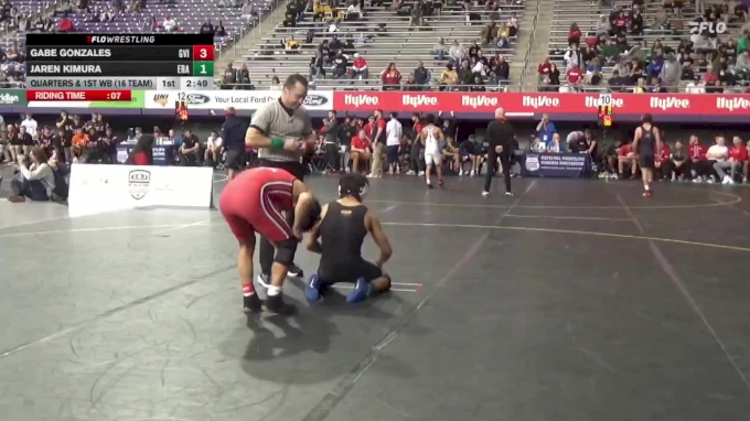 133 lbs Quarters & 1st Wb (16 Team) - Gabe Gonzales, Grand View (Iowa ...